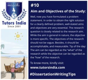 Aims and Objectives: What and How in Your Dissertation Research